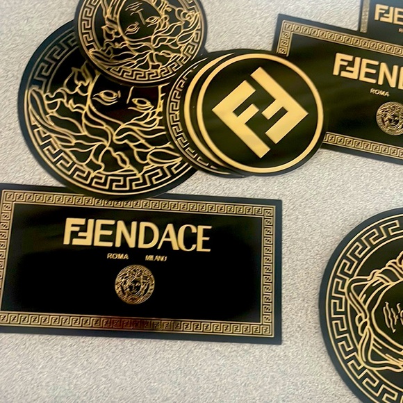 Other | Fendsace Fendi Versace Crossover Stickers Authentic I Received ...